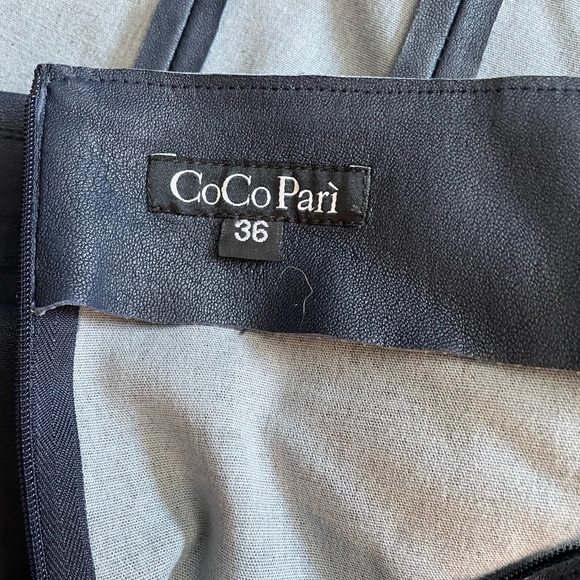 coco pari | Jackets & Coats | Coco Pari Beautiful Blue Leather Skirt ...